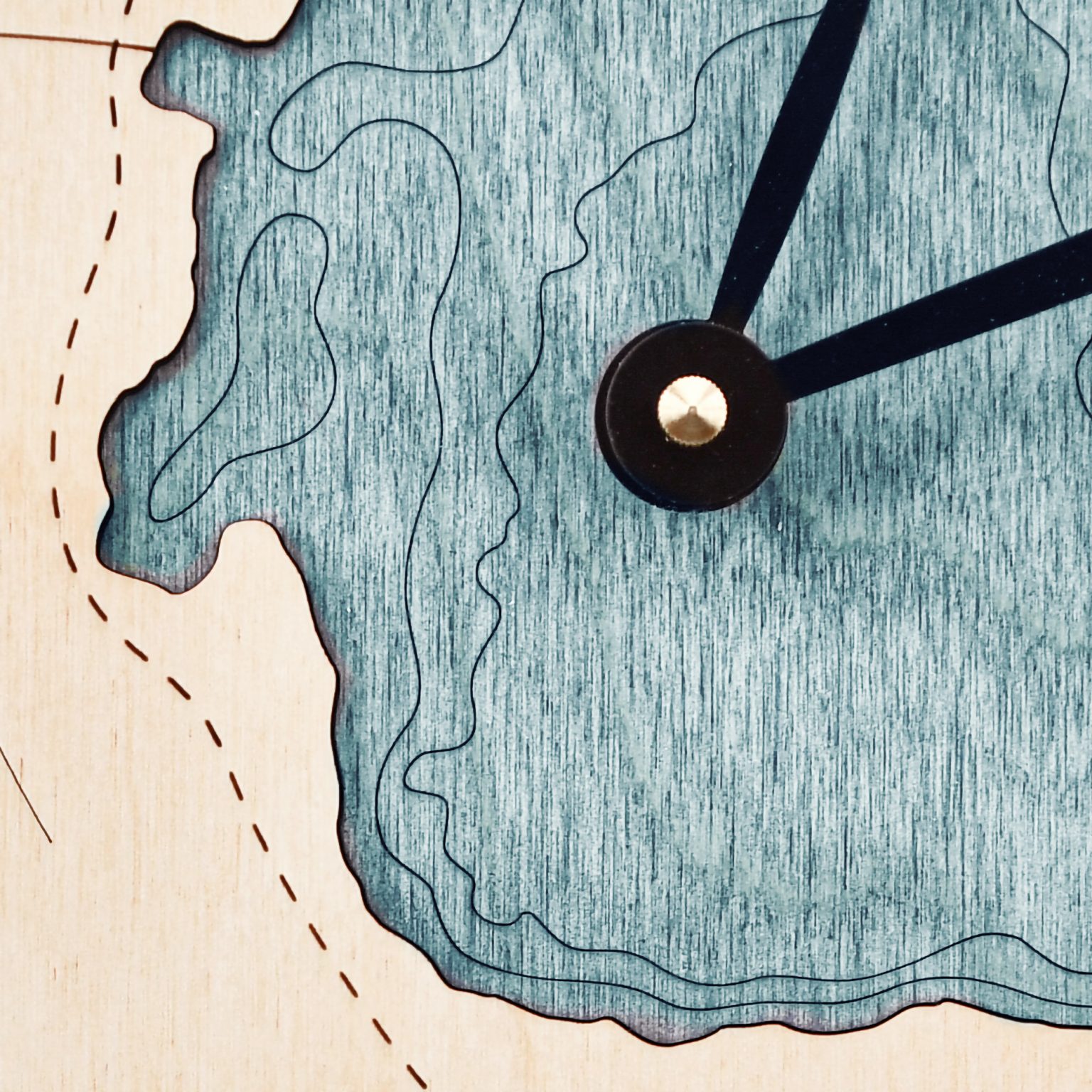 12" Ulery's Lake Nautical Map Clock - Sea and Soul Charts