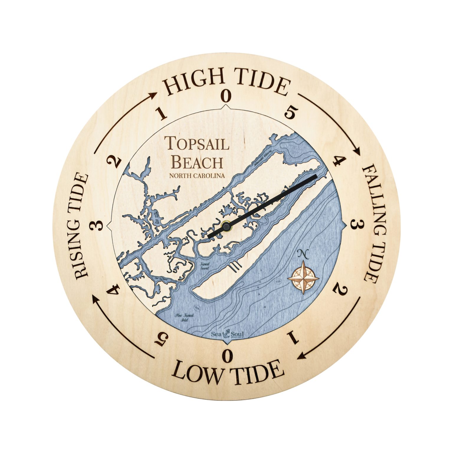 Topsail Beach Tide Clock - Sea and Soul Charts