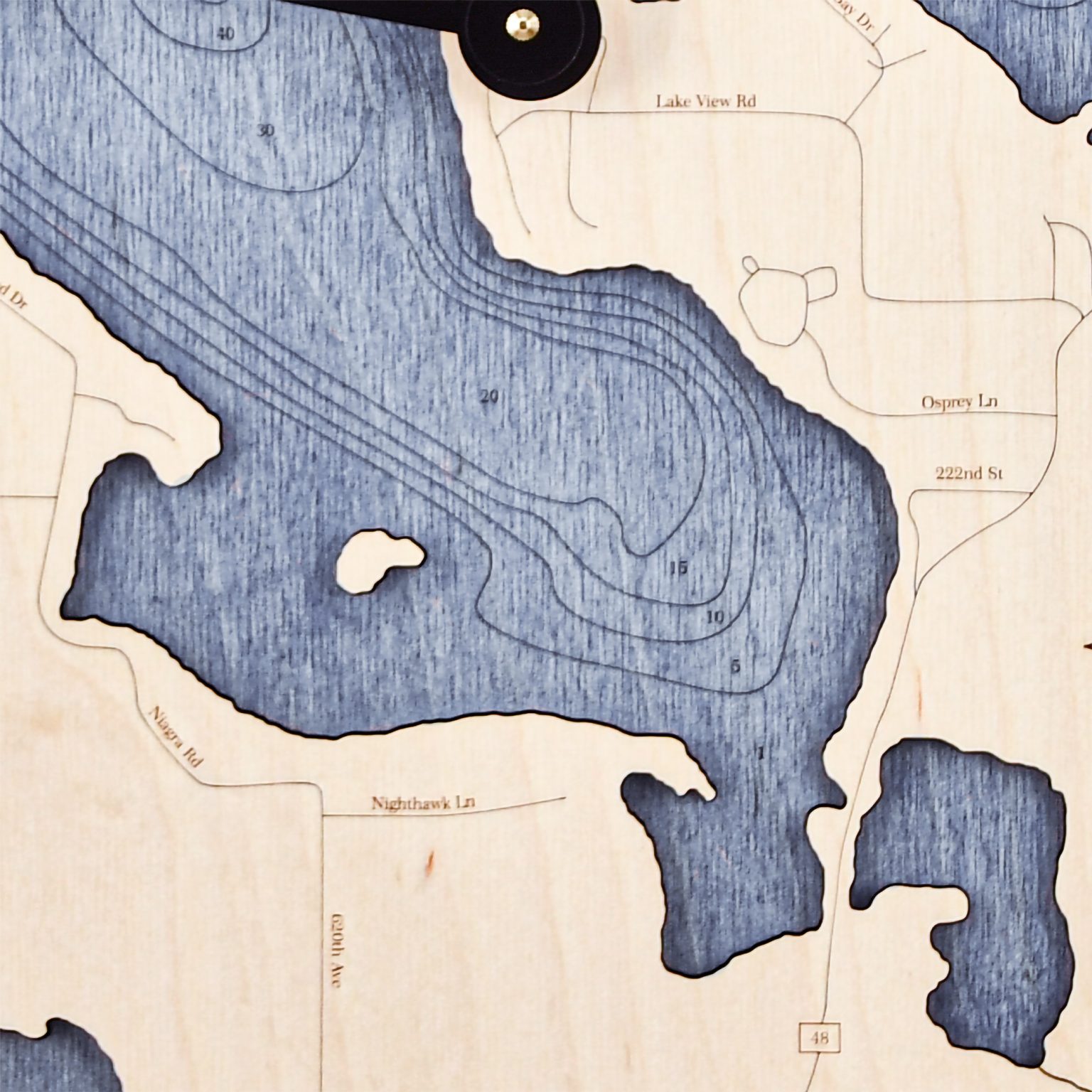 12" Madison Lake Nautical Map Clock - Sea and Soul Charts