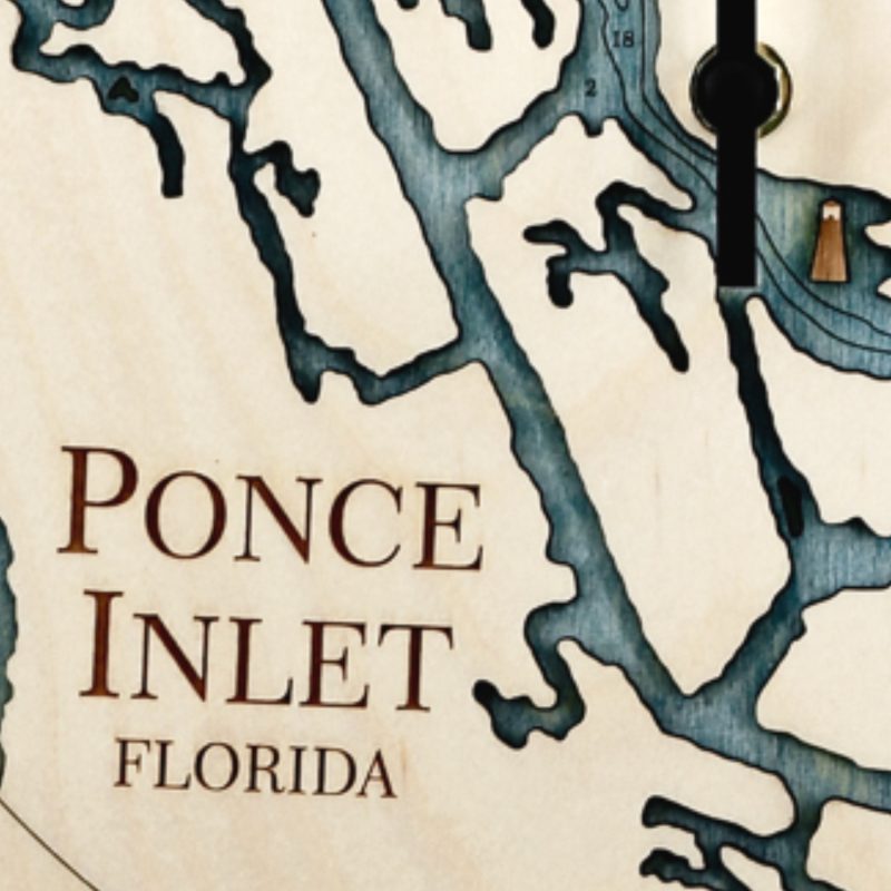 Ponce Inlet 16" Tide Clock - Sea and Soul Charts