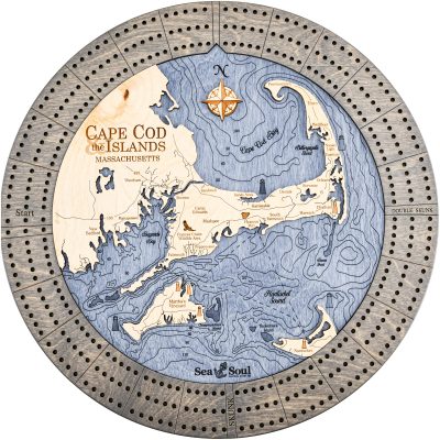 Cape Cod Custom Cribbage Board - Sea and Soul Charts