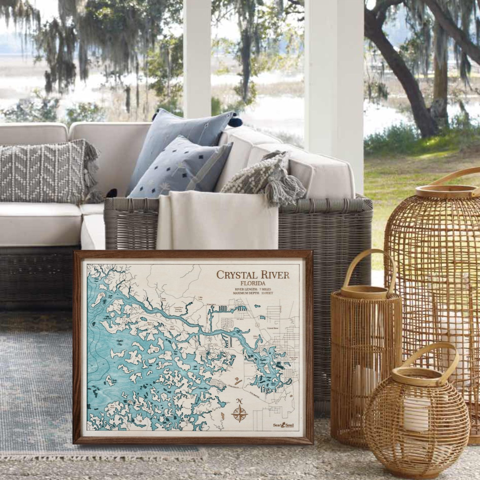 Crystal River Wall Art - 2 Level - Sea and Soul Charts