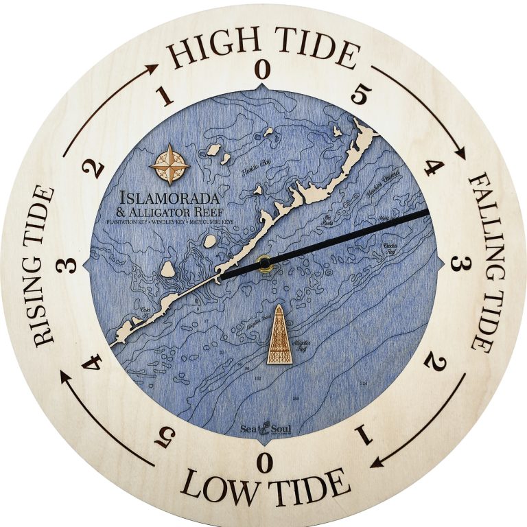Islamorada 16" Tide Clock - Sea and Soul Charts
