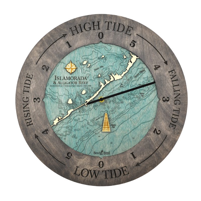 Islamorada 16" Tide Clock - Sea and Soul Charts