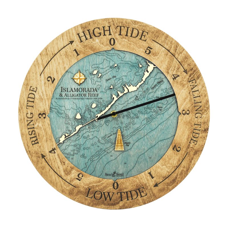 Islamorada 16" Tide Clock - Sea and Soul Charts