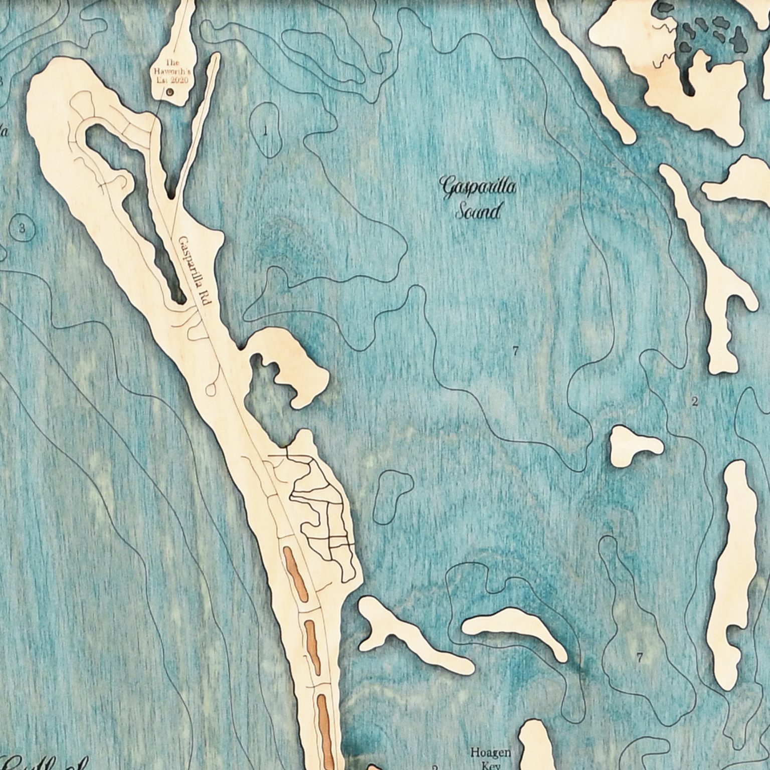 Boca Grande Nautical Map Boat Cleat Serving Tray - Sea and Soul Charts