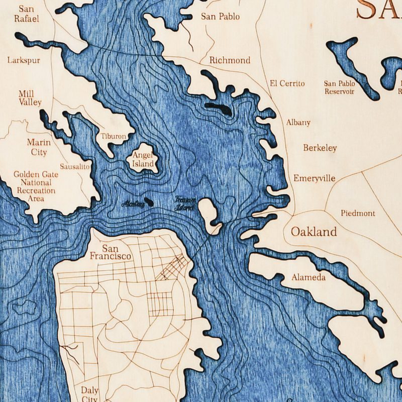 San Francisco Nautical Map Boat Cleat Serving Tray - Sea and Soul Charts