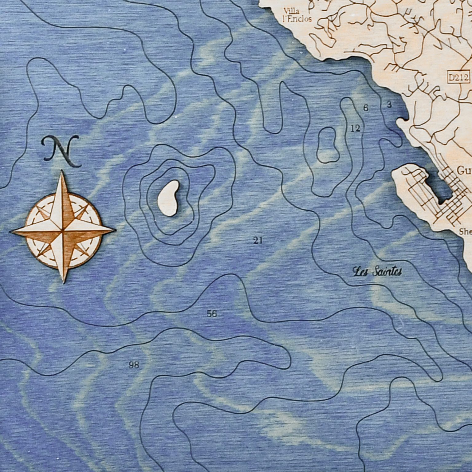 St. Barth's Nautical Map Boat Cleat Handle Serving Tray - Sea and Soul ...