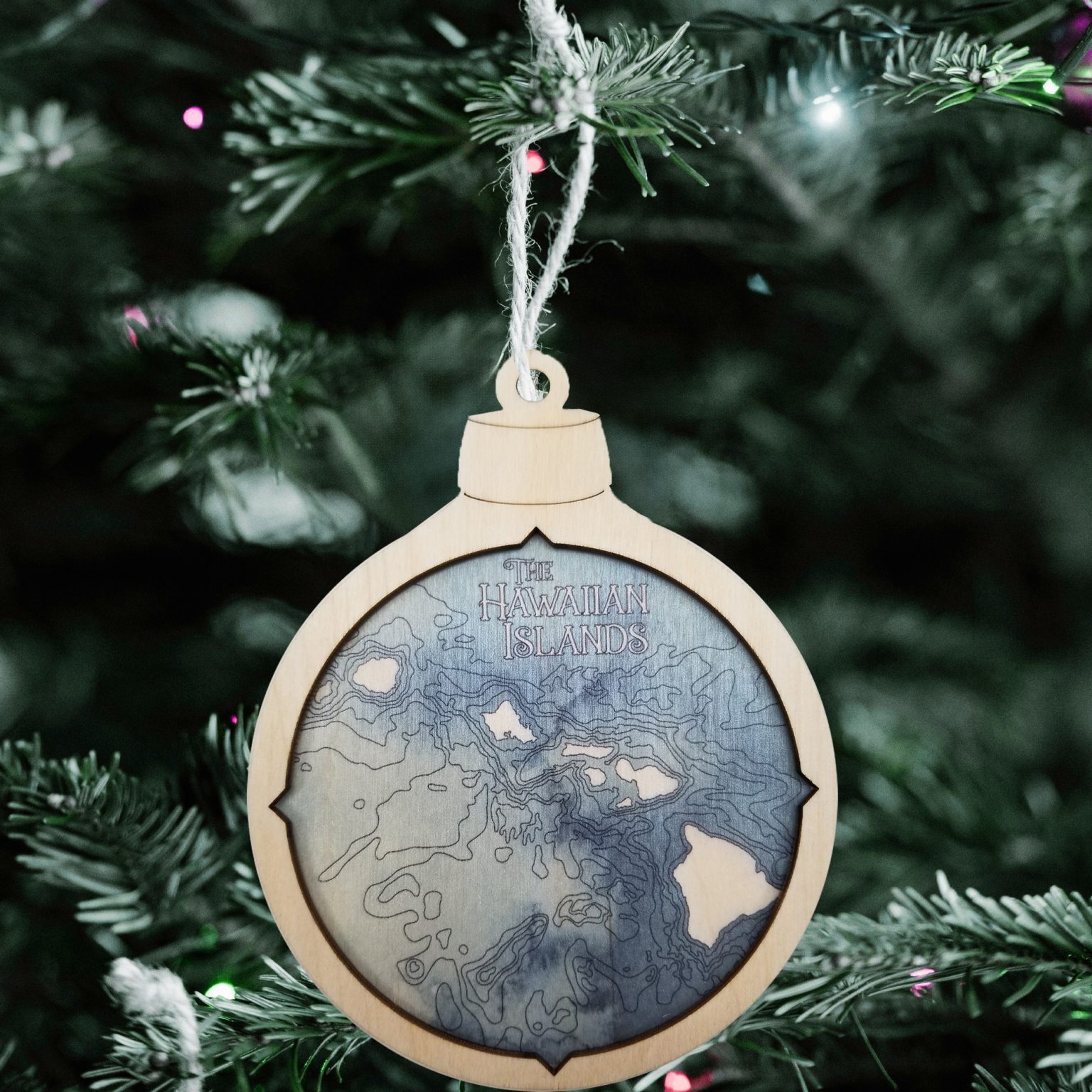 Hawaiian Islands Christmas Ornament - Sea and Soul Charts