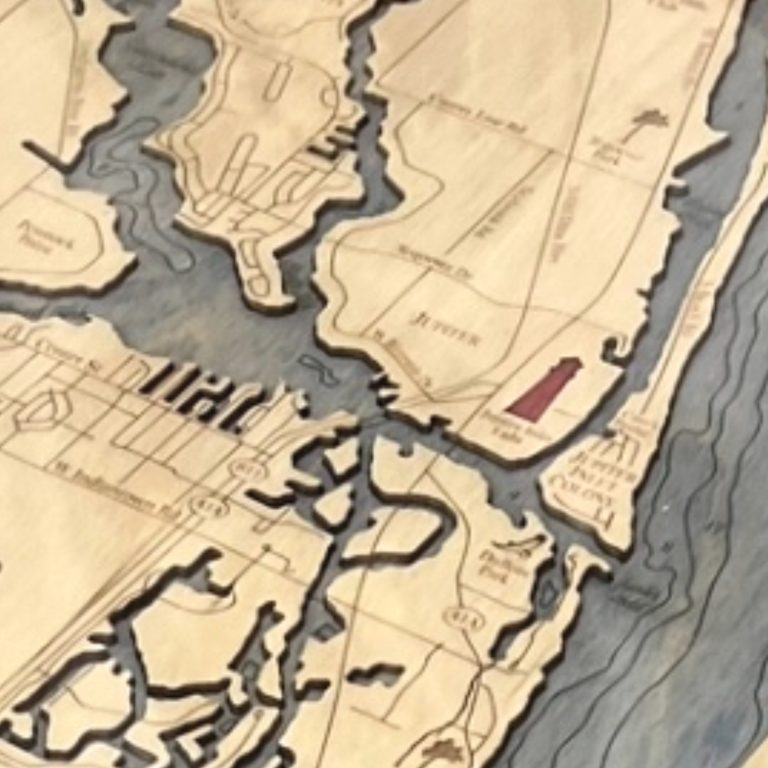 Jupiter Inlet Accent Side Table - Sea and Soul Charts